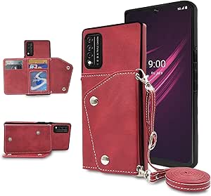 Amazon.com: Furiet Compatible with T-Mobile Revvl V+ 5G Wallet Case with Crossbody Shoulder ...