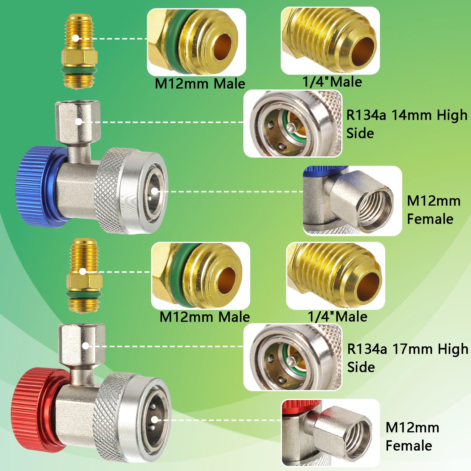 Snapklik.com : EPLZON R134a Quick Coupler Adapter Adjustable R134a ...