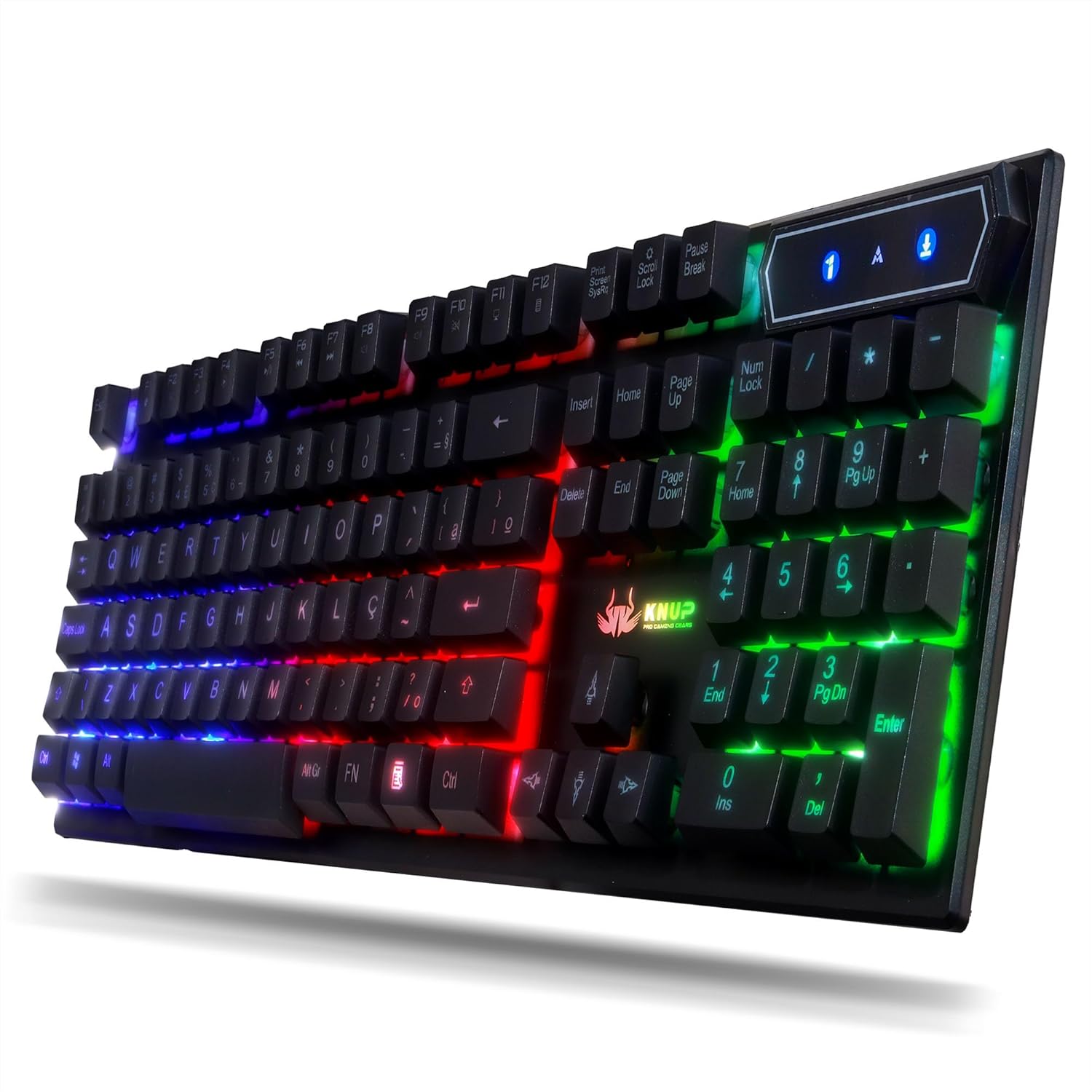Teclado Pc Gamer LED RGB Rainbow Setup Anti-Ghosting ABNT2 Com Fio USB ...