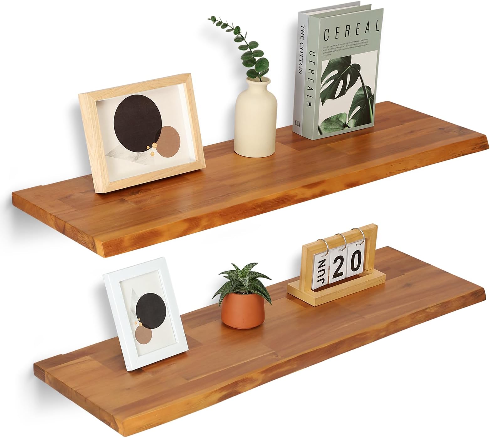 Amazon.com: WoodCrafted Thick and Heavy 36'' Acacia Live Edge Floating ...