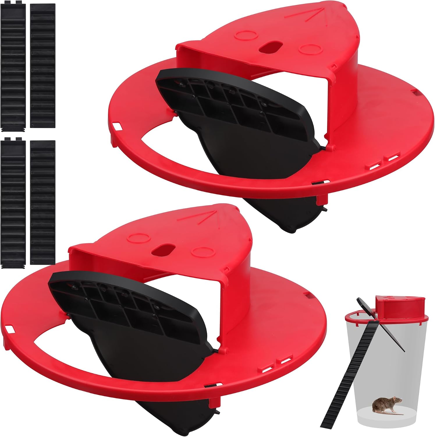 Amazon.com : Pirosim Mouse Trap Bucket - Multi-Catch, Auto-Reset ...