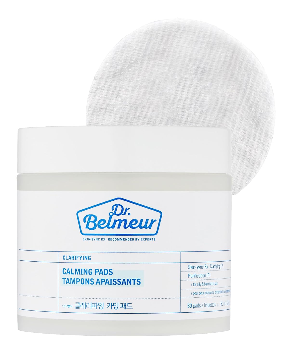 Amazon.com: Dr. Belmeur Clarifying Calming Pads (80 Count) - Gentle ...