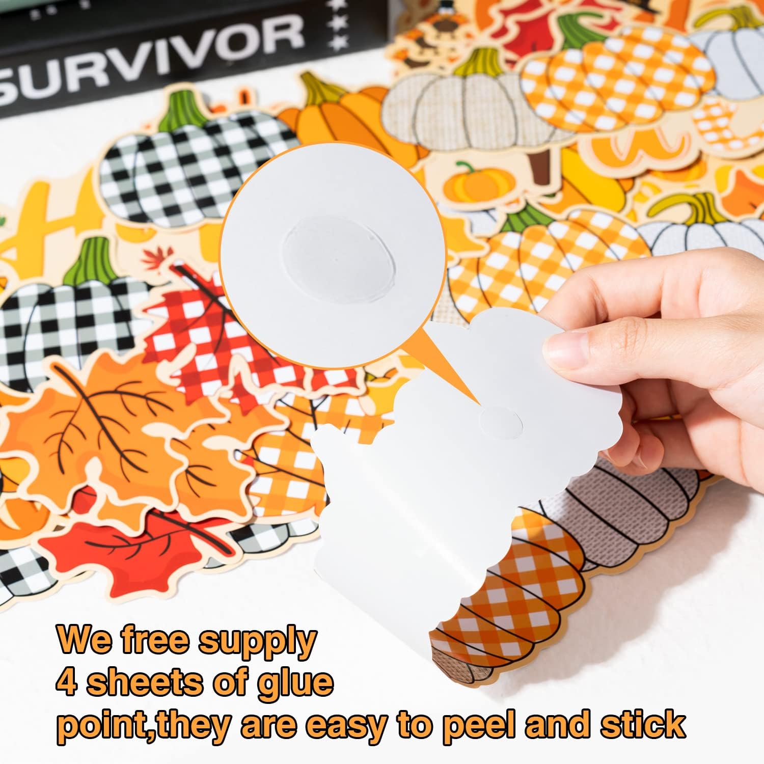 Haooryx 72PCS Happy Thanksgiving Fall Bulletin Board Borders Sticker ...