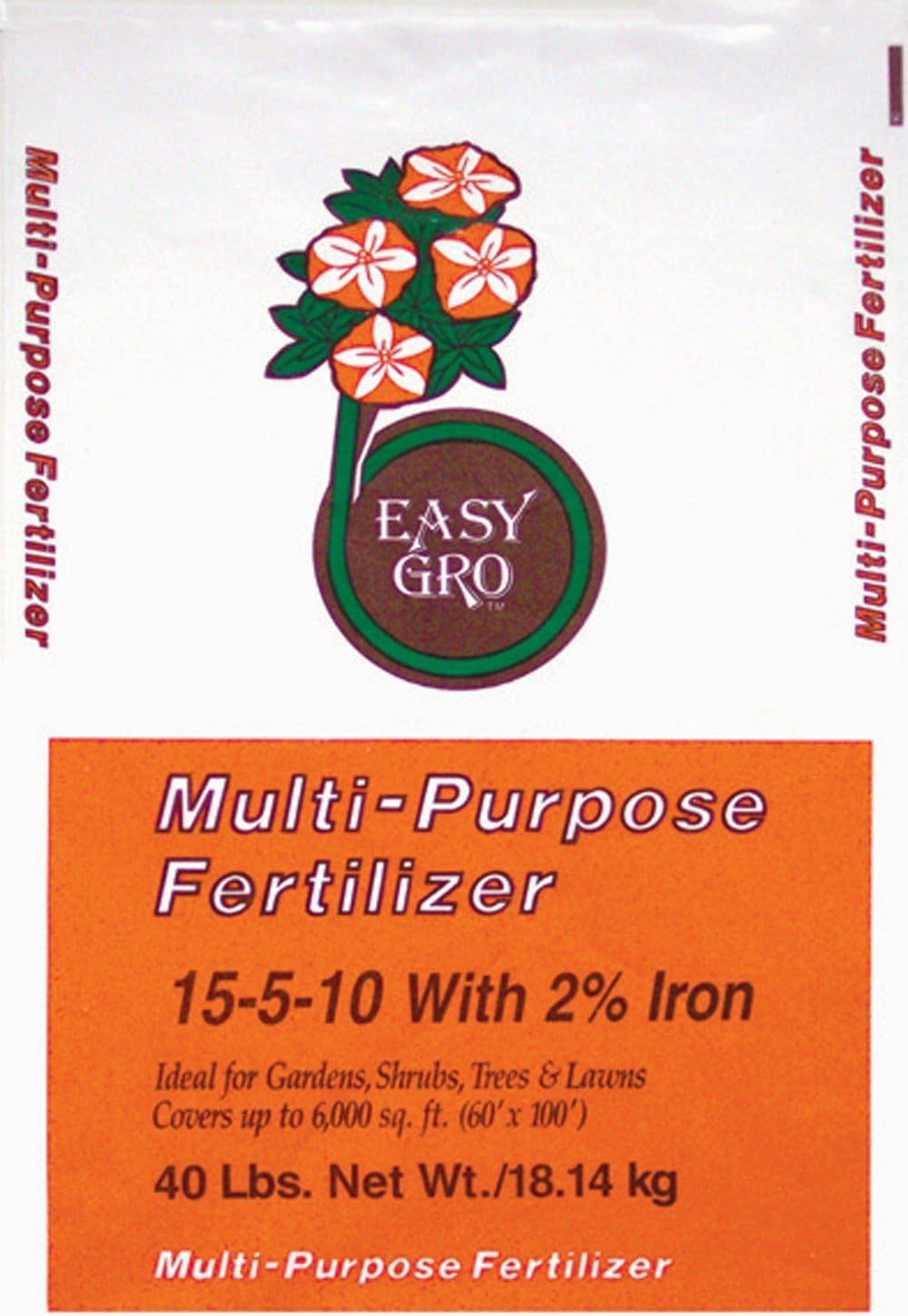 Amazon.com : Easy Gro Multi-Purpose Fertilizer with Iron 15-5-10, 40 ...