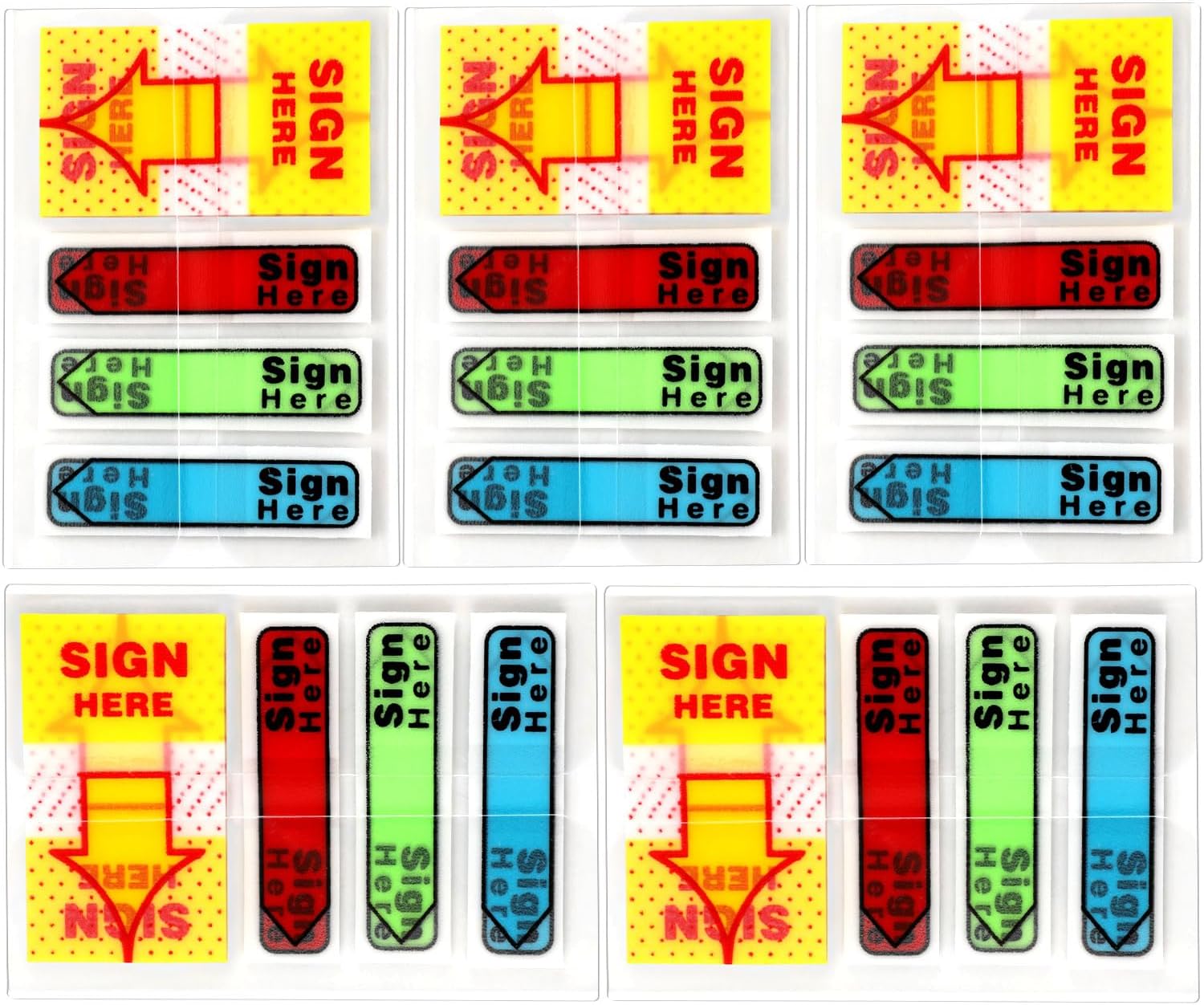 Amazon.com : 500pcs/5 Boxes Sign Here Tabs, Sign Here Flags Please Sign ...