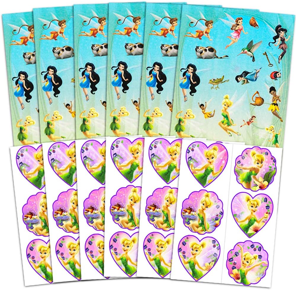 Amazon.com: Disney Fairies Tinkerbell Stickers and Tattoos Party Favors Pack - 150 Stickers and ...