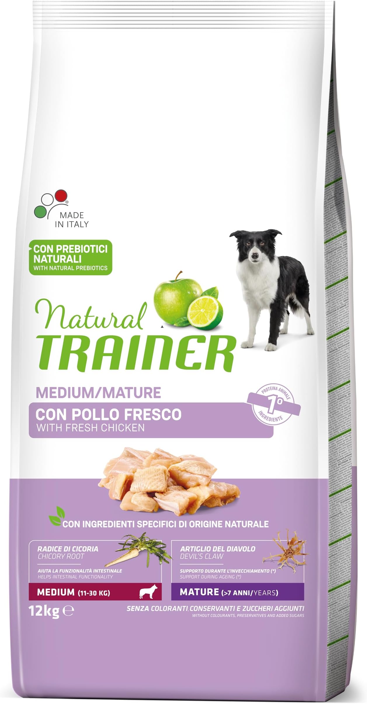 Natural Trainer Medium Maturity Cibo per Cani Mature con Pollo - 12kg ...