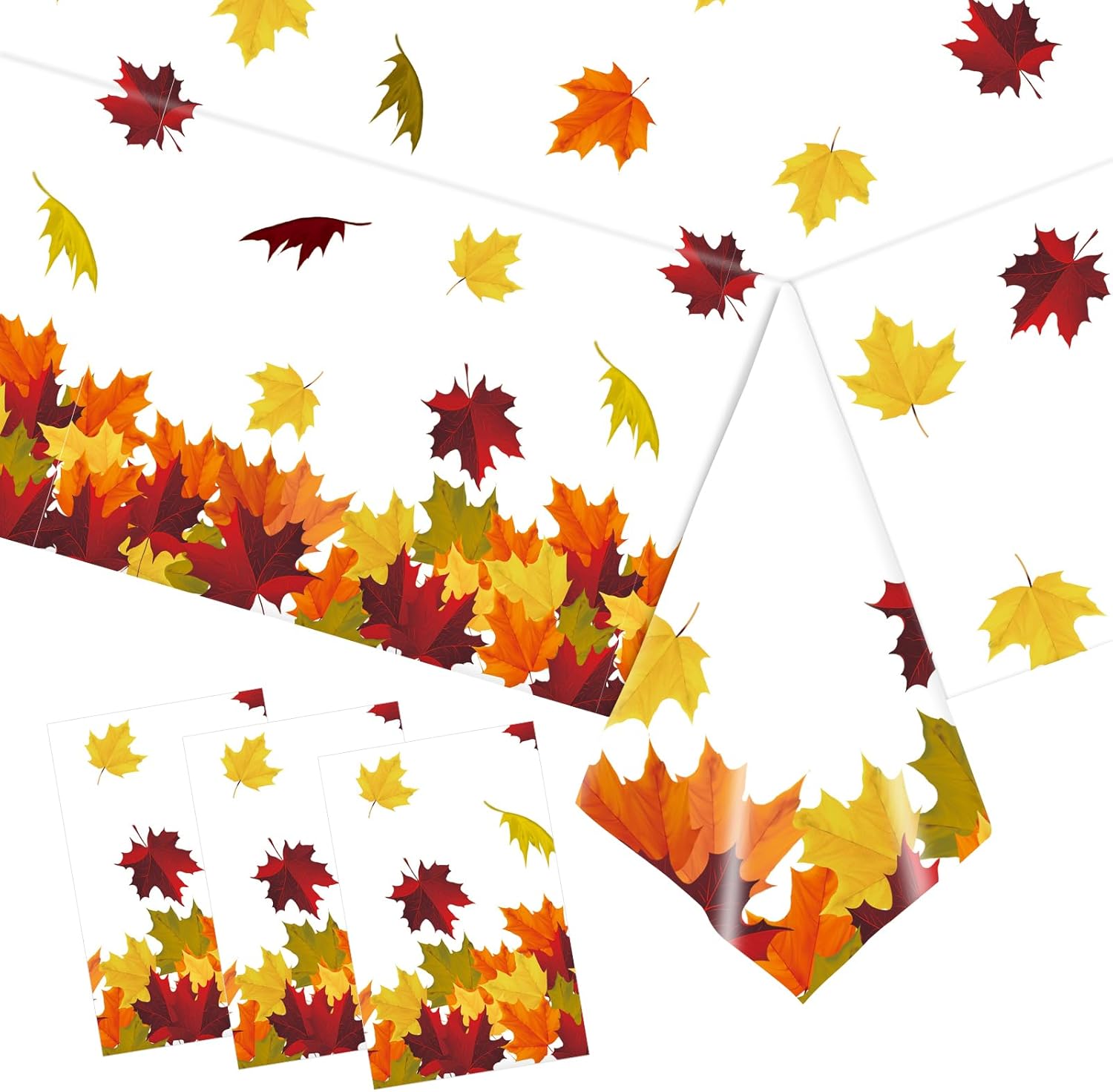Amazon.com: BOKFJBP 3 Pack Thanksgiving Fall Tablecloths-54x108 Inch ...