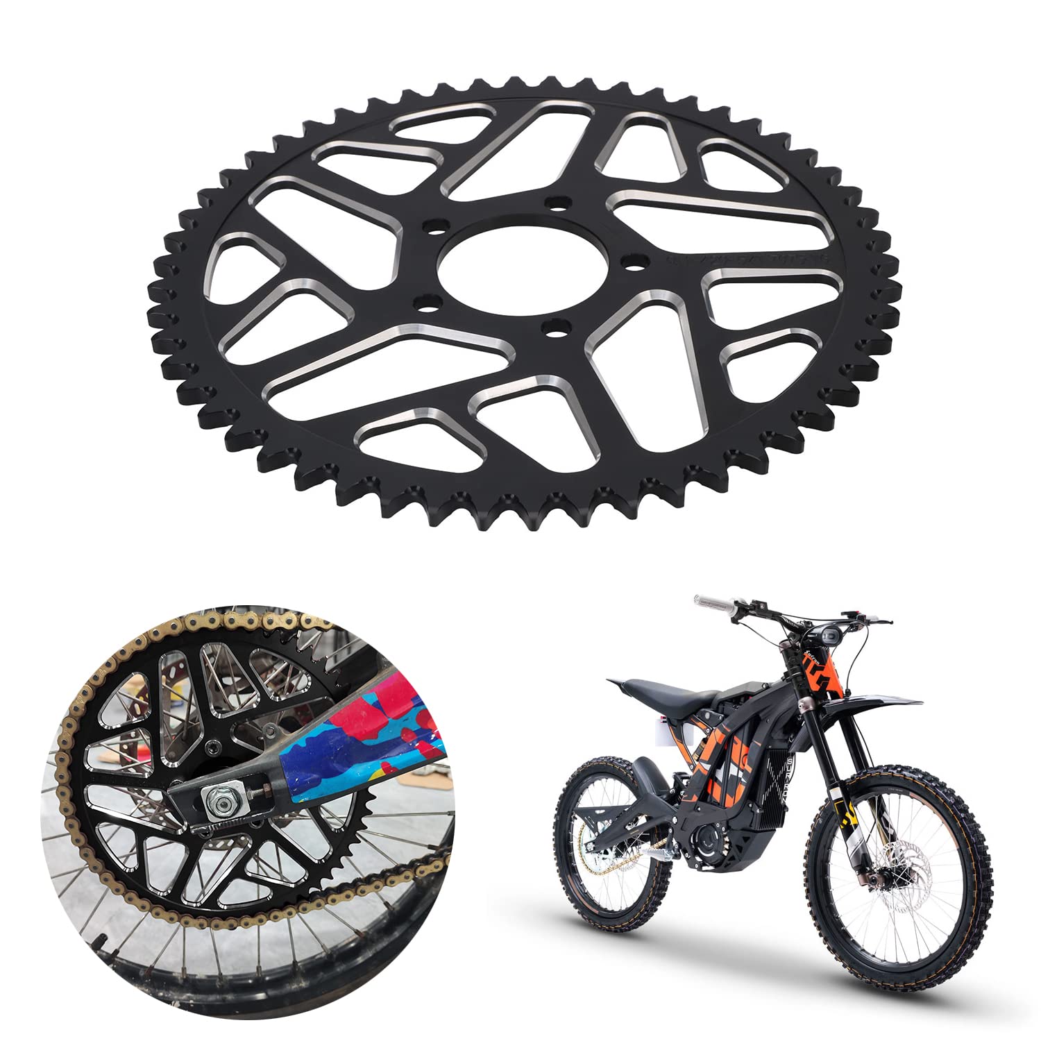 Amazon.com: JFG RACING Sur Ron 54T Sprocket,Sur Ron Rear Sprocket ...