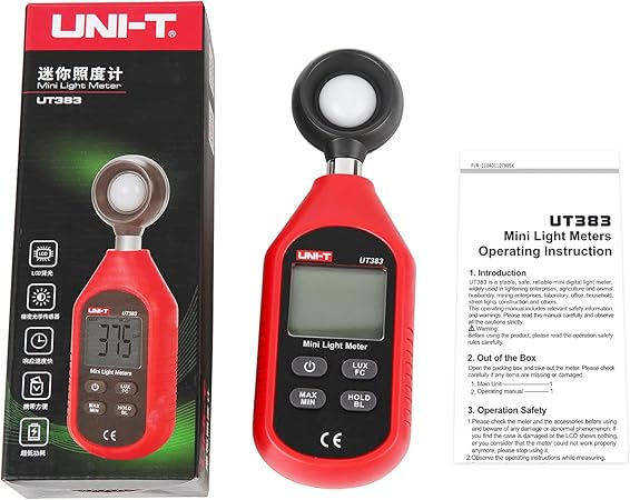 Amazon.com : UNI-T Light Meter Lux Meter Lumens UT383 Digital ...