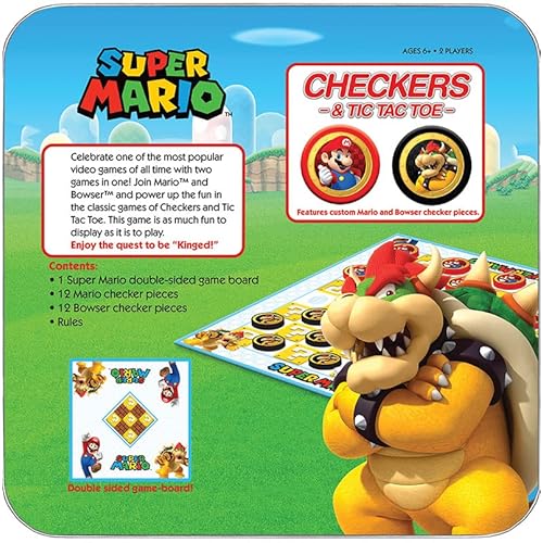 Snapklik.com : USAOPOLY Super Mario Checkers & Tic-Tac-Toe Collectors ...