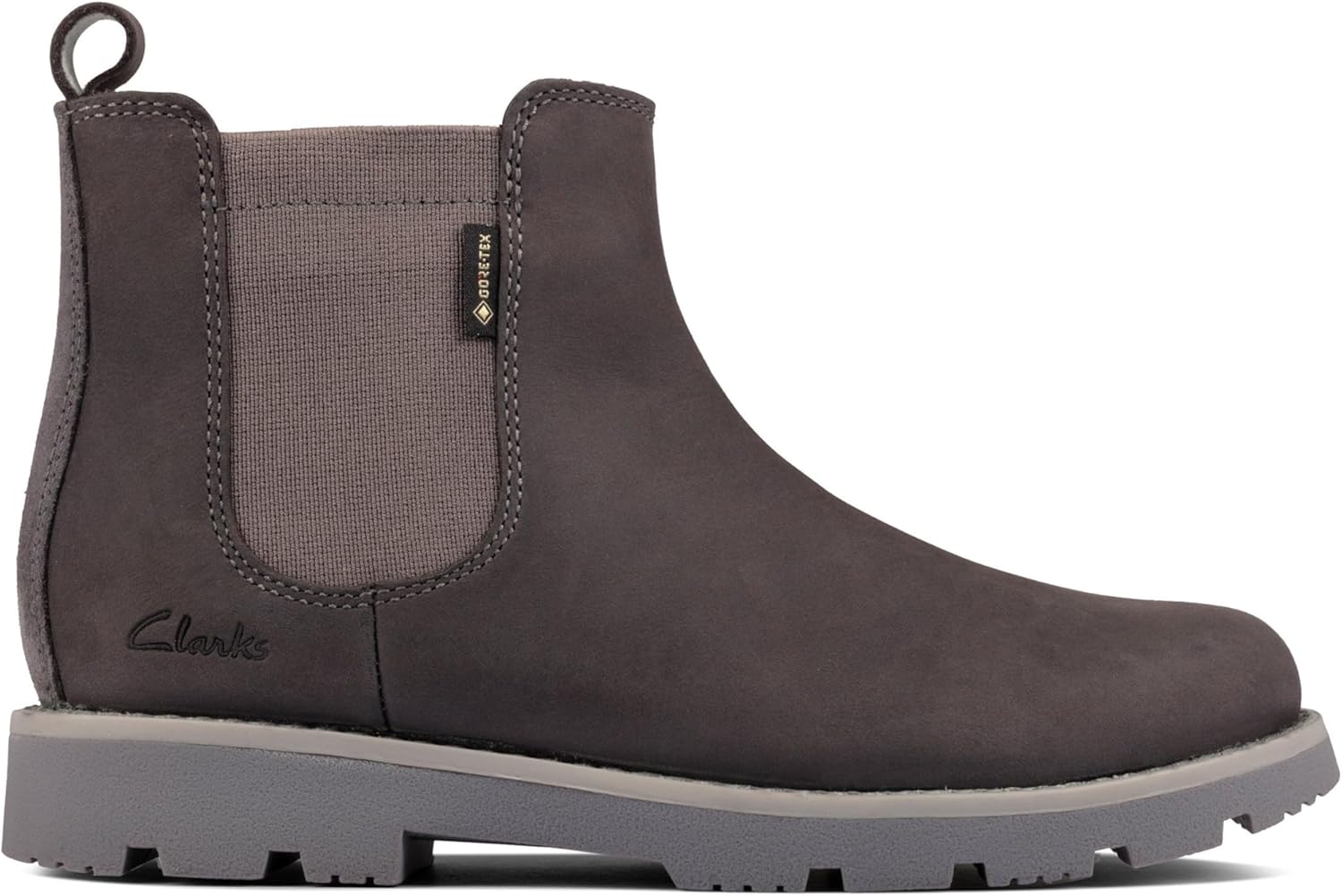 Amazon.com | Clarks Men's Derby Chelsea Boot, Dark Grey Lea, 12.5 | Chelsea