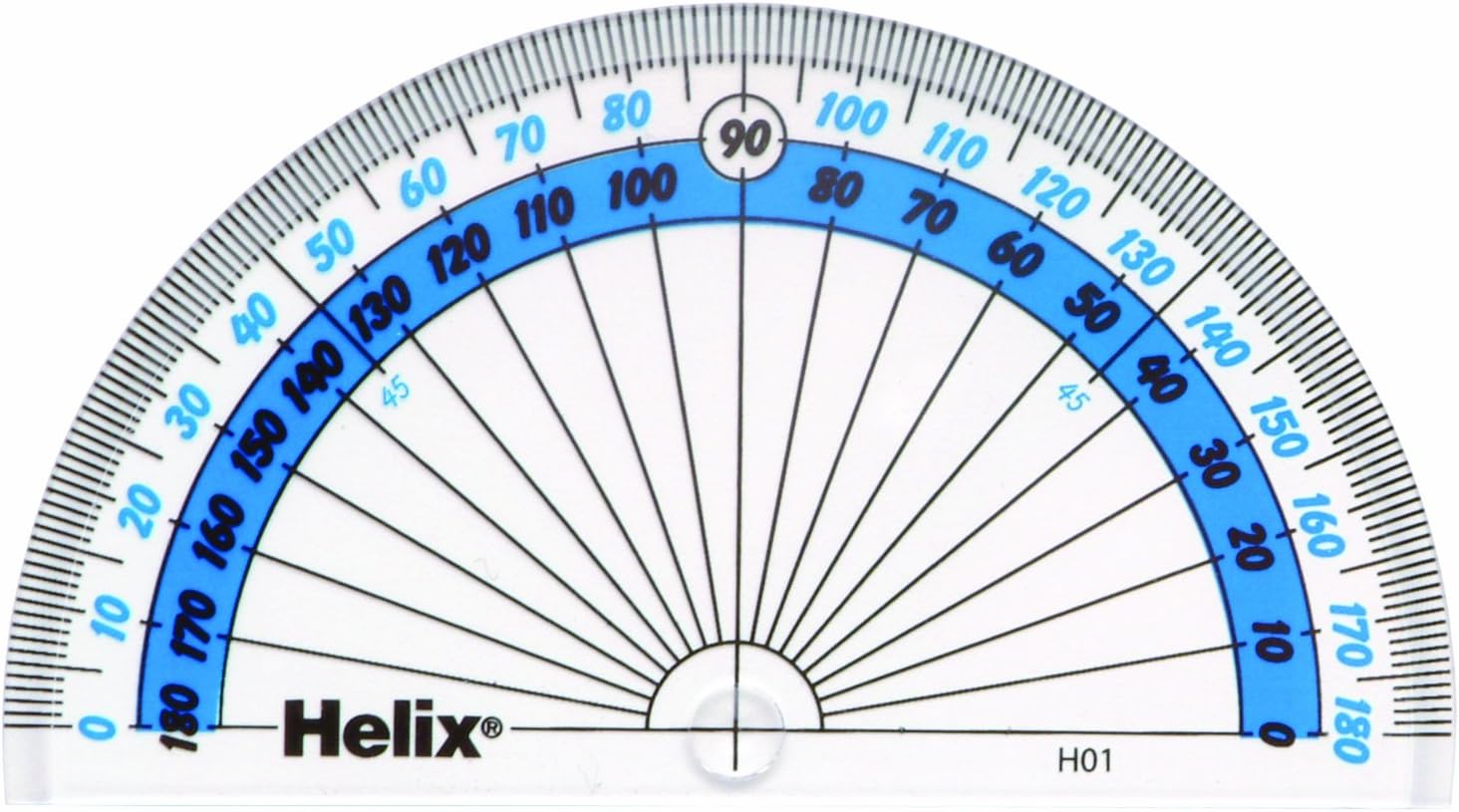 Helix H01040 10cm 180 Degree Protractor : Amazon.co.uk: DIY & Tools
