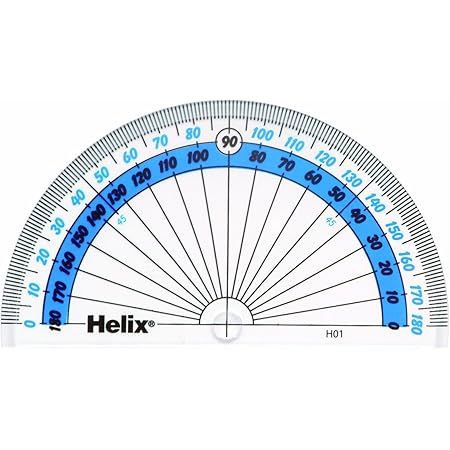 Helix H01040 10cm 180 Degree Protractor : Amazon.co.uk: DIY & Tools