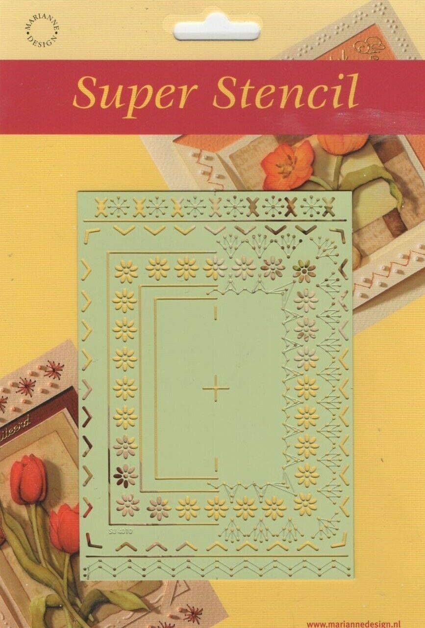 Amazon.com : Ecstasy Crafts Super Stencil - Rectangle With Square ...