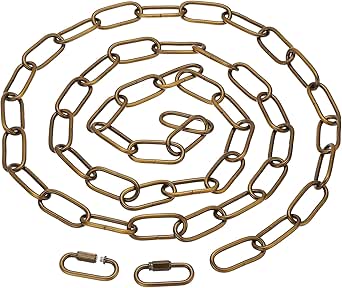 PATIKIL 6ft Lighting Hanging Chain, Metal Looping Chain with Quick Link ...