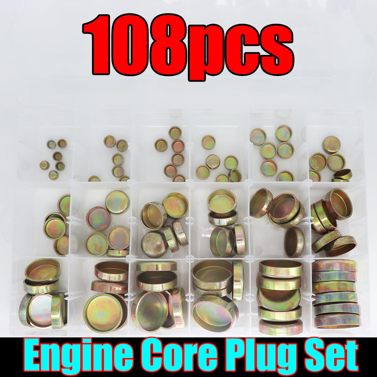 108X Cup Type Assorted Engine Blocks Expansion Freeze Frost Core Plugs Zinc