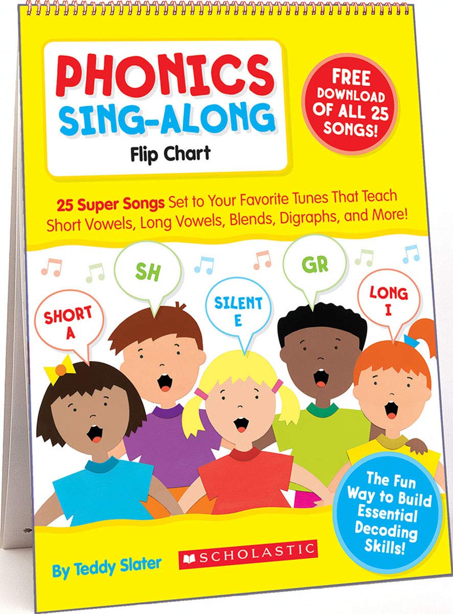 Buy Phonics Sing-Along Flip Chart & CD: 25 Super Songs Set to Your ...