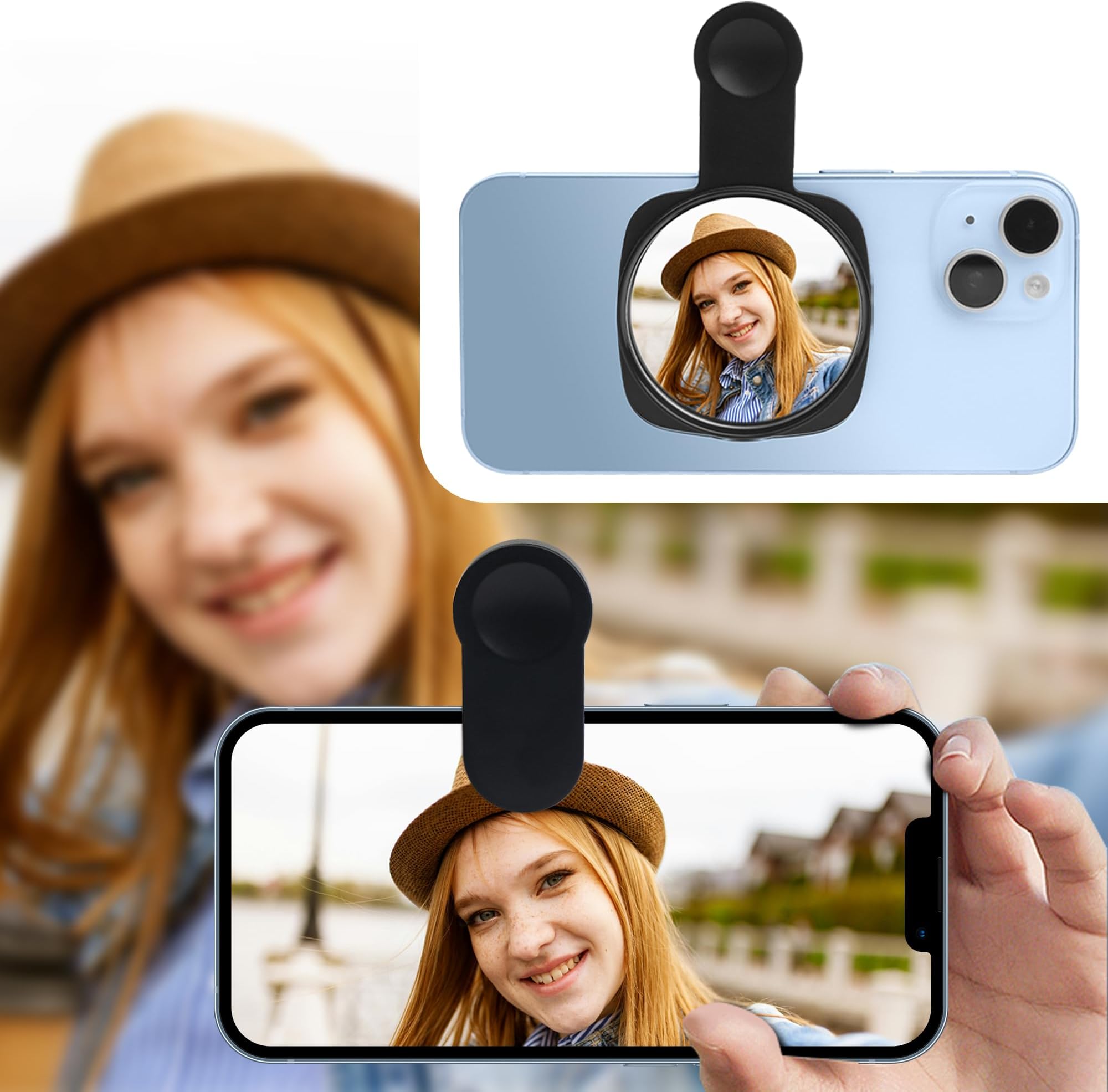 Amazon.com: Phone Rear Camera Selfie Mirror - See How You Look in The ...