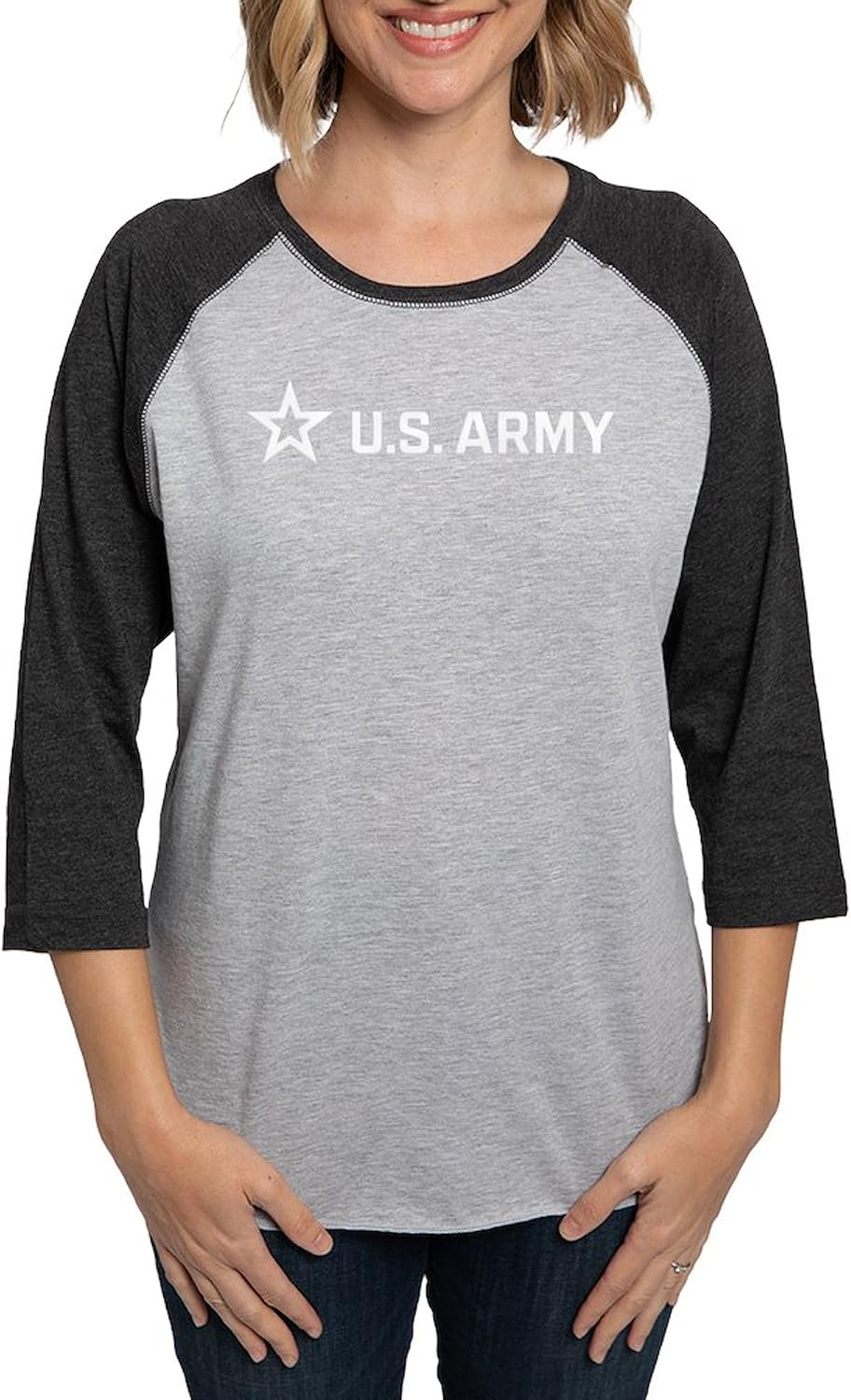 Amazon.com: CafePress U.S. Army® White Horizontal Logo Long Sleeve T ...