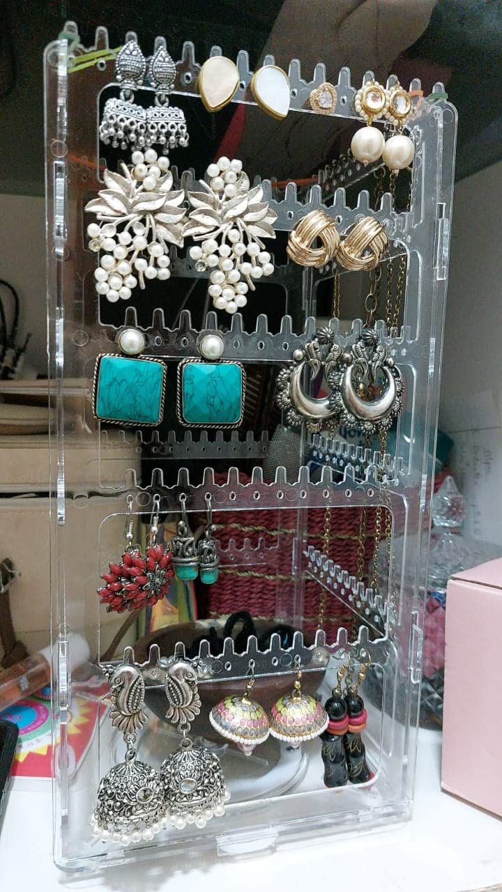 HASTHIP® 360 Rotating Earring Holder and Jewelry Organizer, 5 Tiers ...