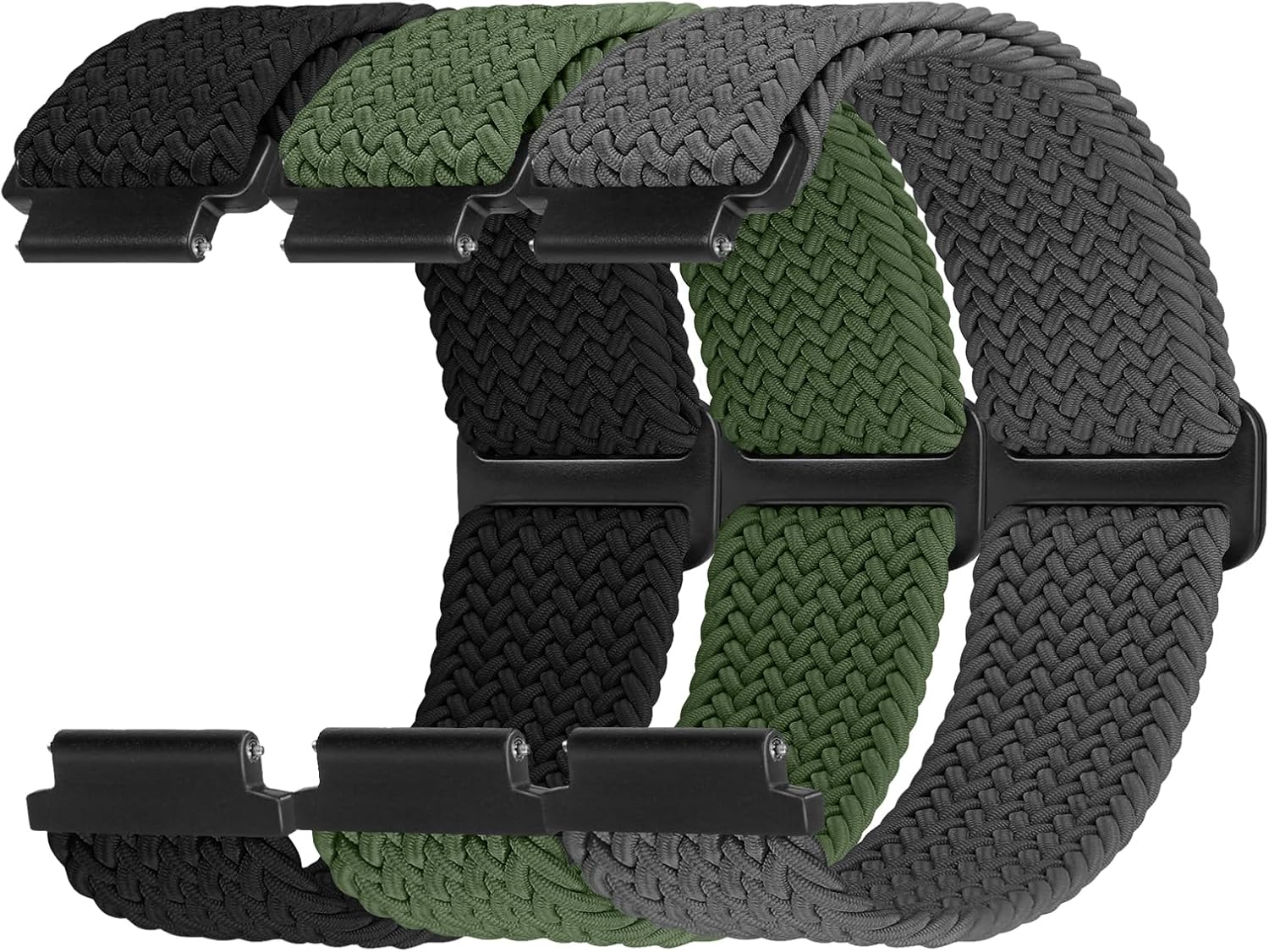Braided Nylon Watch Bands Compatible with 16mm 18mm 19mm 20mm 22mm ...