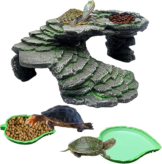Amazon.com : 3PCS Turtle Basking Platform Tortoise Resin Dock Tortoise ...