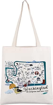 Amazon.com | CMNIM Washington State Gifts Washington Capitals Tote Bag ...