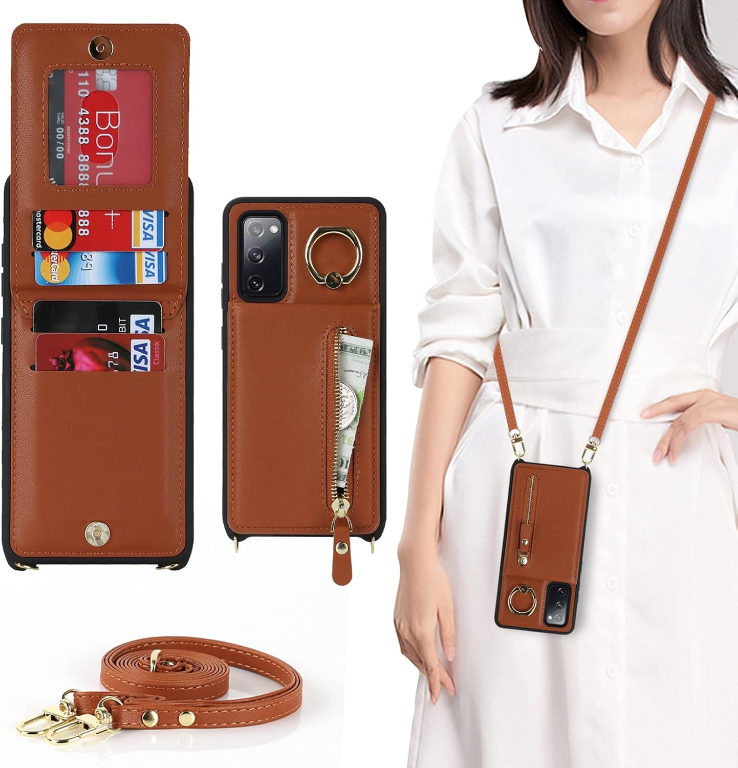 Amazon.com: Jaorty for Samsung Galaxy S20 FE 5G Phone Case for Women with Card Holder,Galaxy S20 ...