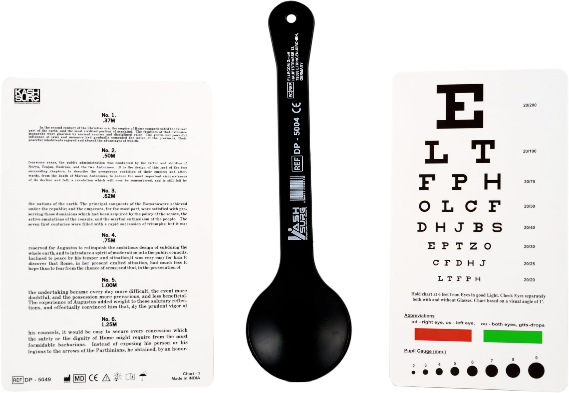Amazon.com: Eye Chart, Pocket Eye Chart, Snellen Pocket Eye Chart ...