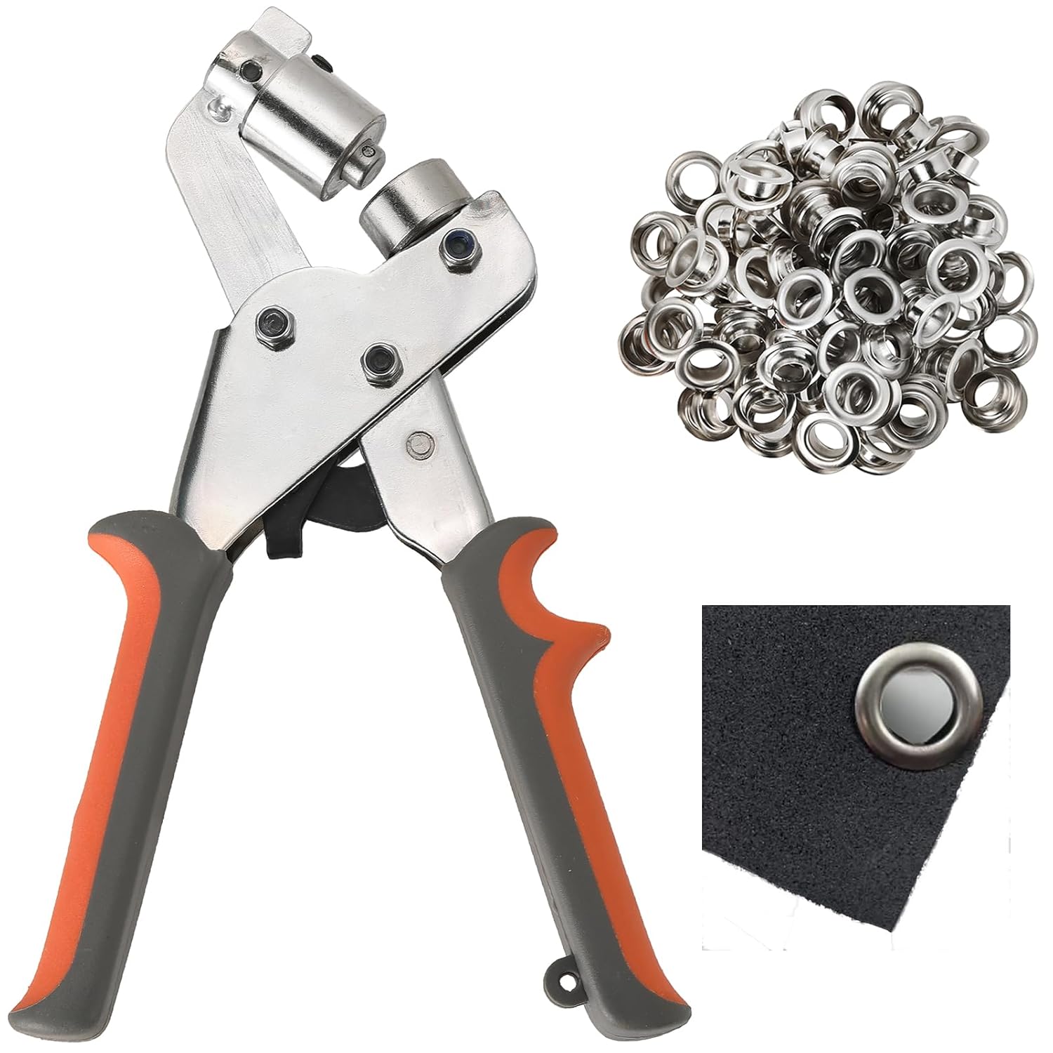 Amazon.com: Acymner Handheld Hole Punch Pliers Grommet Tool Kit ...