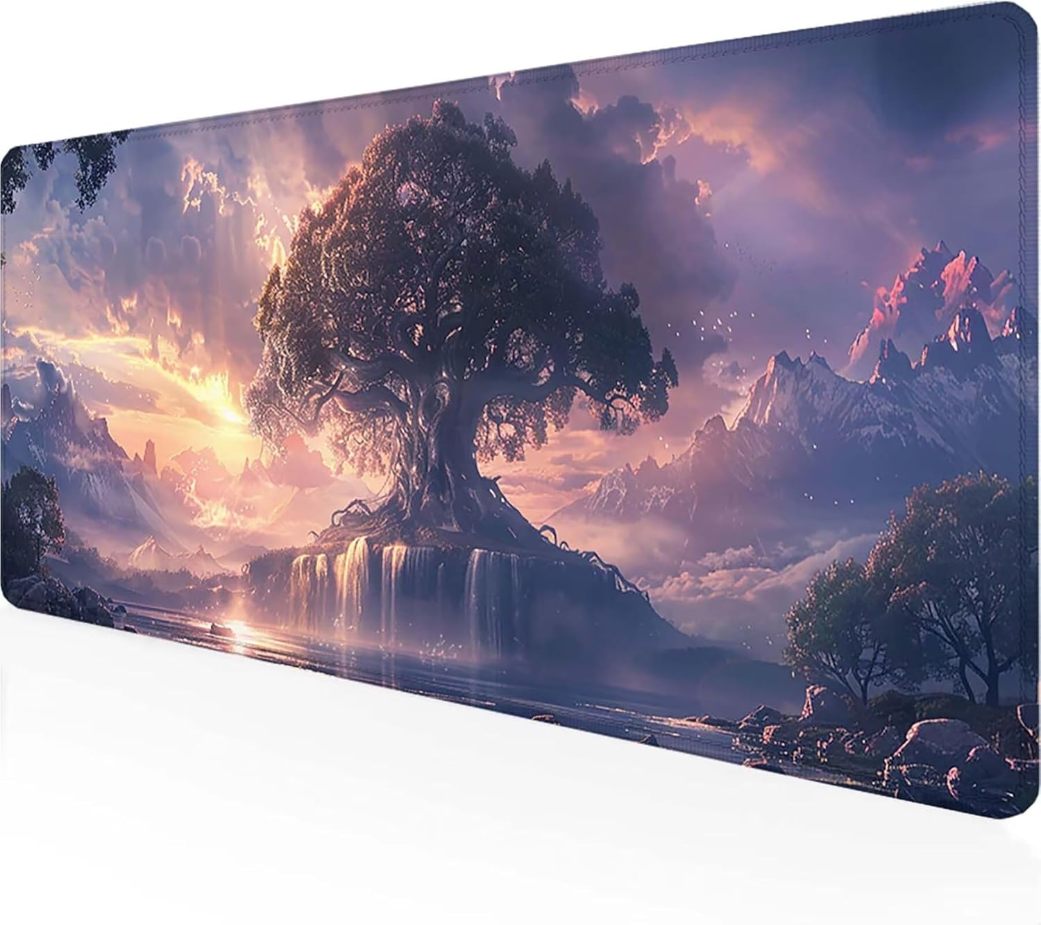 Mouse Mat Landscape Desk Mat White Gaming Mouse Mat XXL 1000 x 500 mm ...