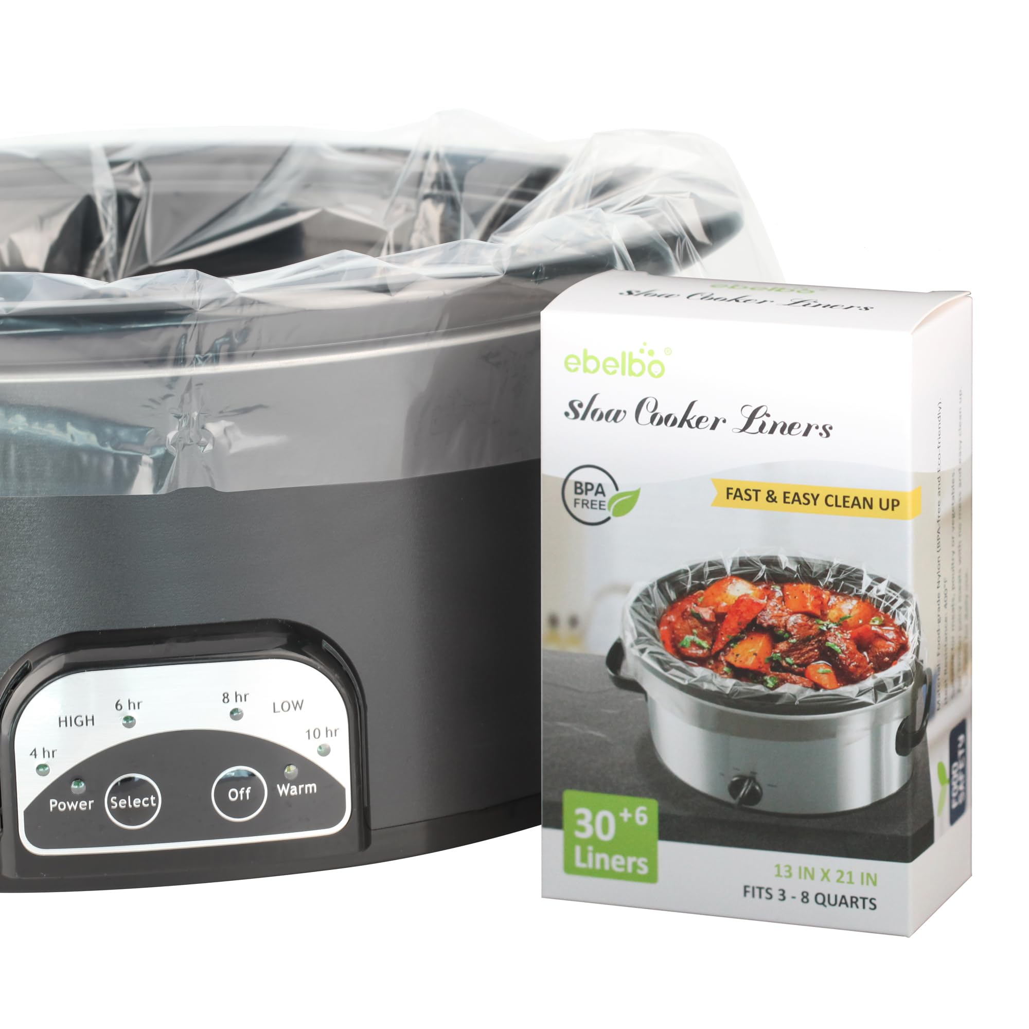 Amazon.com: [6 For Free] 36 bags Ebelbo Nylon Pot liners, Slow Cooker ...