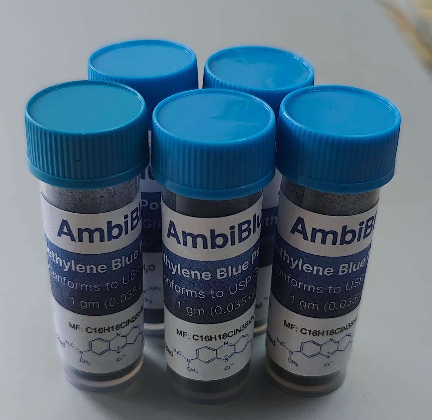 Amazon.com: AmbiBlu USP Grade Methylene Blue Dye Powder - 5 gm ...