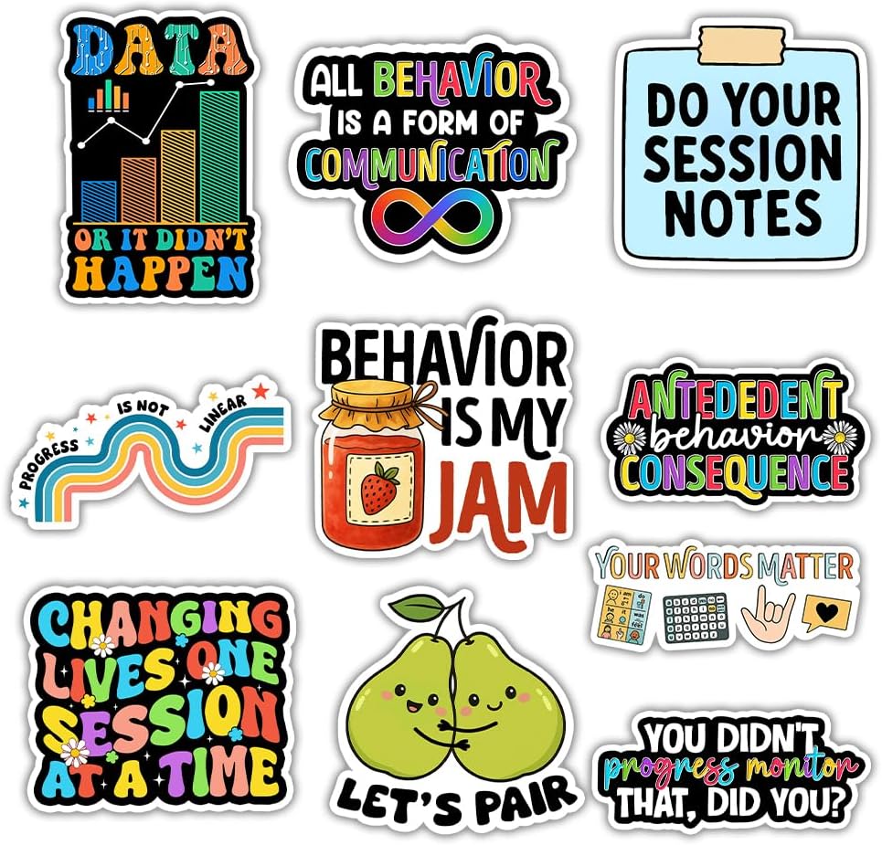 Amazon.com - BAVAHA (10pcs) ABA Stickers RBT Applied Behavior Analysis ...