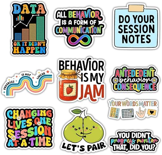 Amazon.com - BAVAHA (10pcs) ABA Stickers RBT Applied Behavior Analysis ...