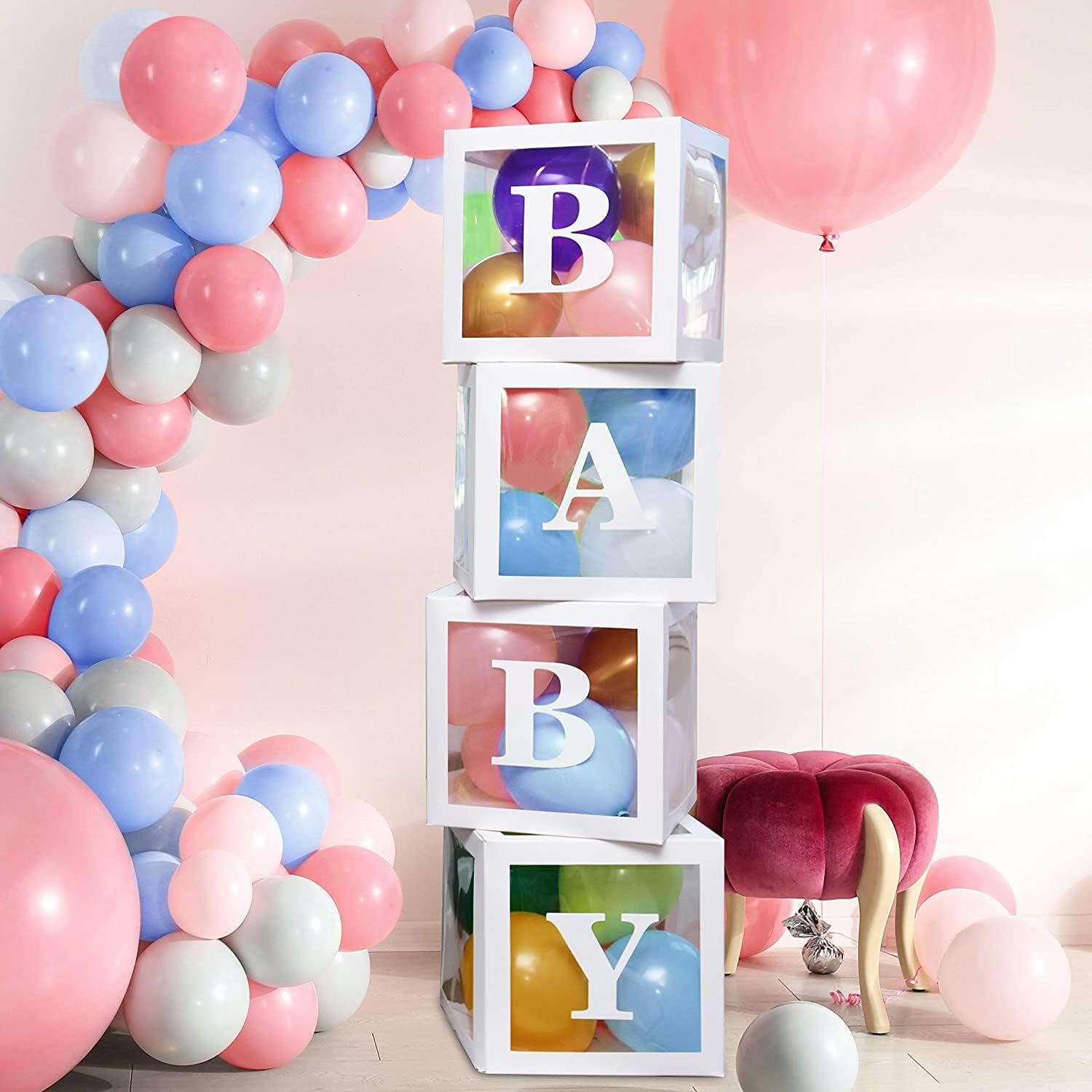 AMFIN® Baby Boy and Girl Foil Balloons/Baby Shower Decoration Material ...