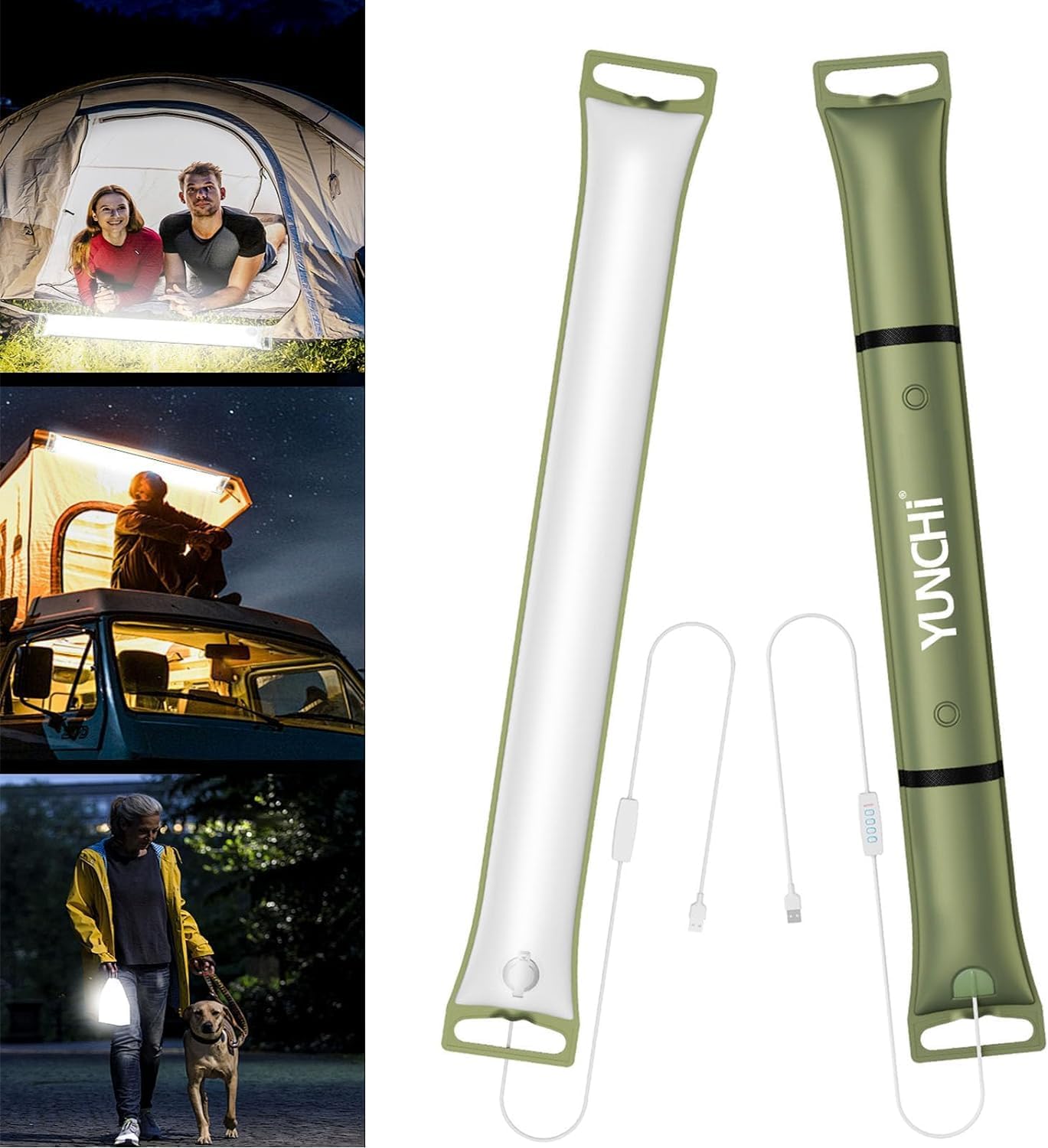 Amazon.com: Inflatable Solar Tube Lantern – Solar and USB Rechargeable ...