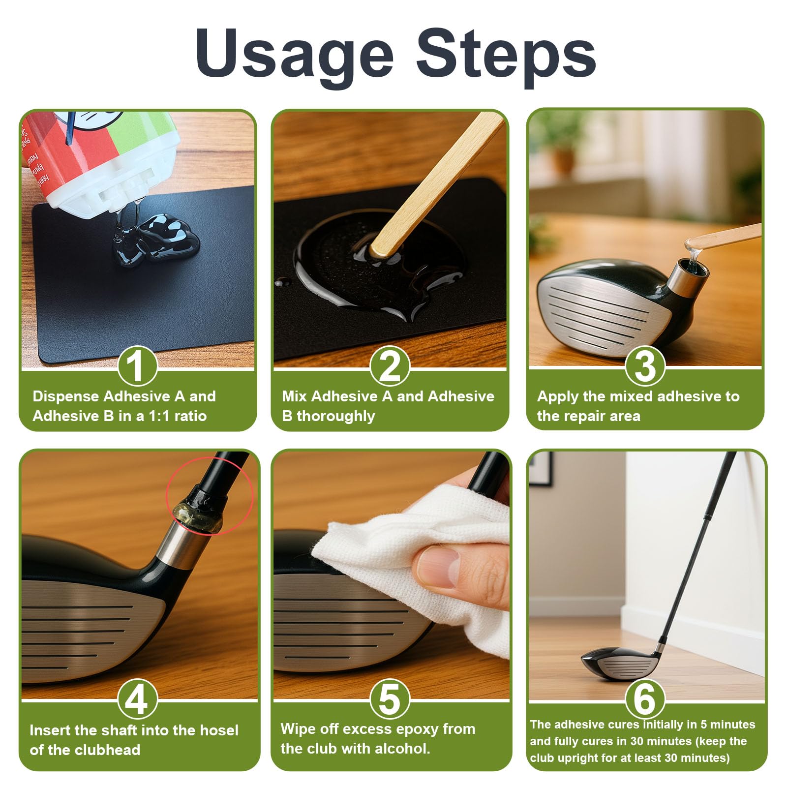Snapklik.com : EIGTWEN 5min Golf Club Epoxy, 60ml Extra Strength Golf ...