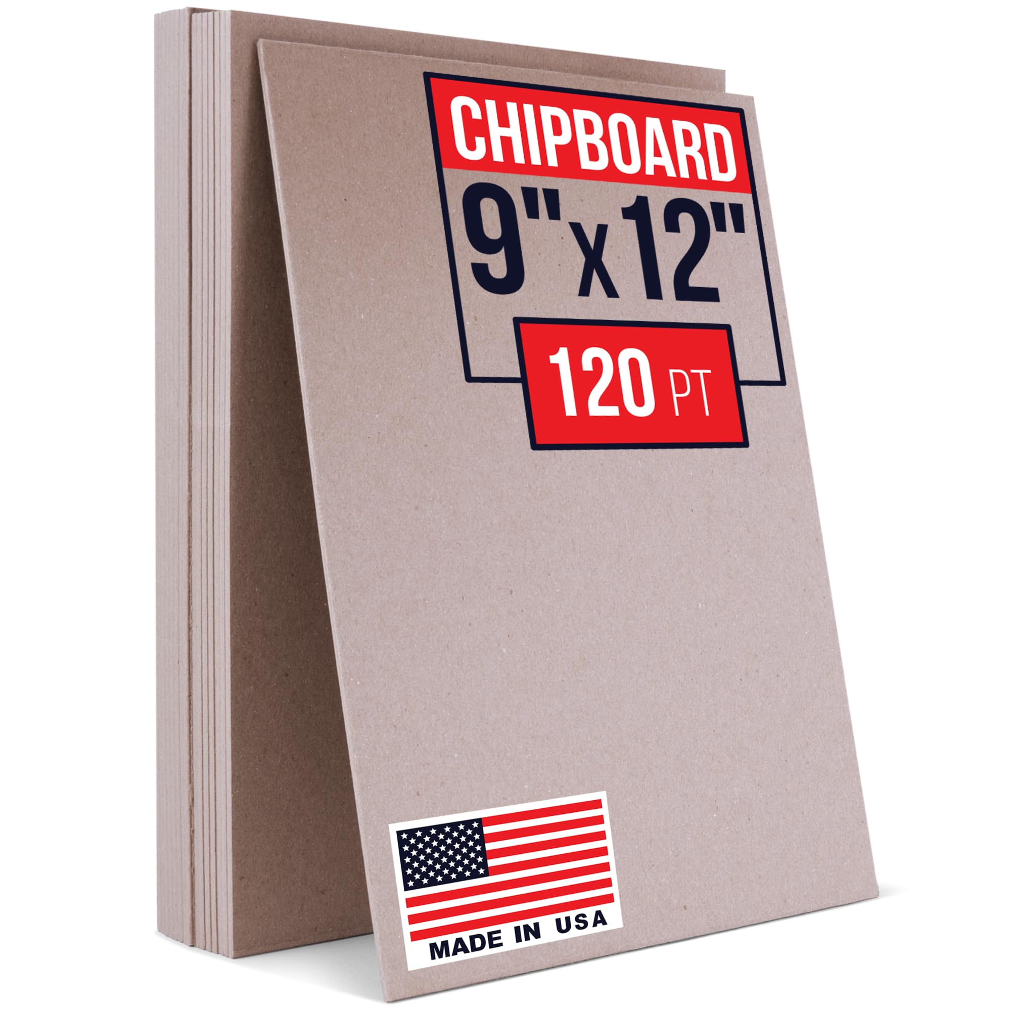 Amazon.com: Paclord 9" x 12" Brown Kraft Pasted Chipboard Sheets, 120 ...