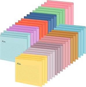 Amazon.com : Fainne 48 Pcs Pocket File Folders File Jackets Flat File ...