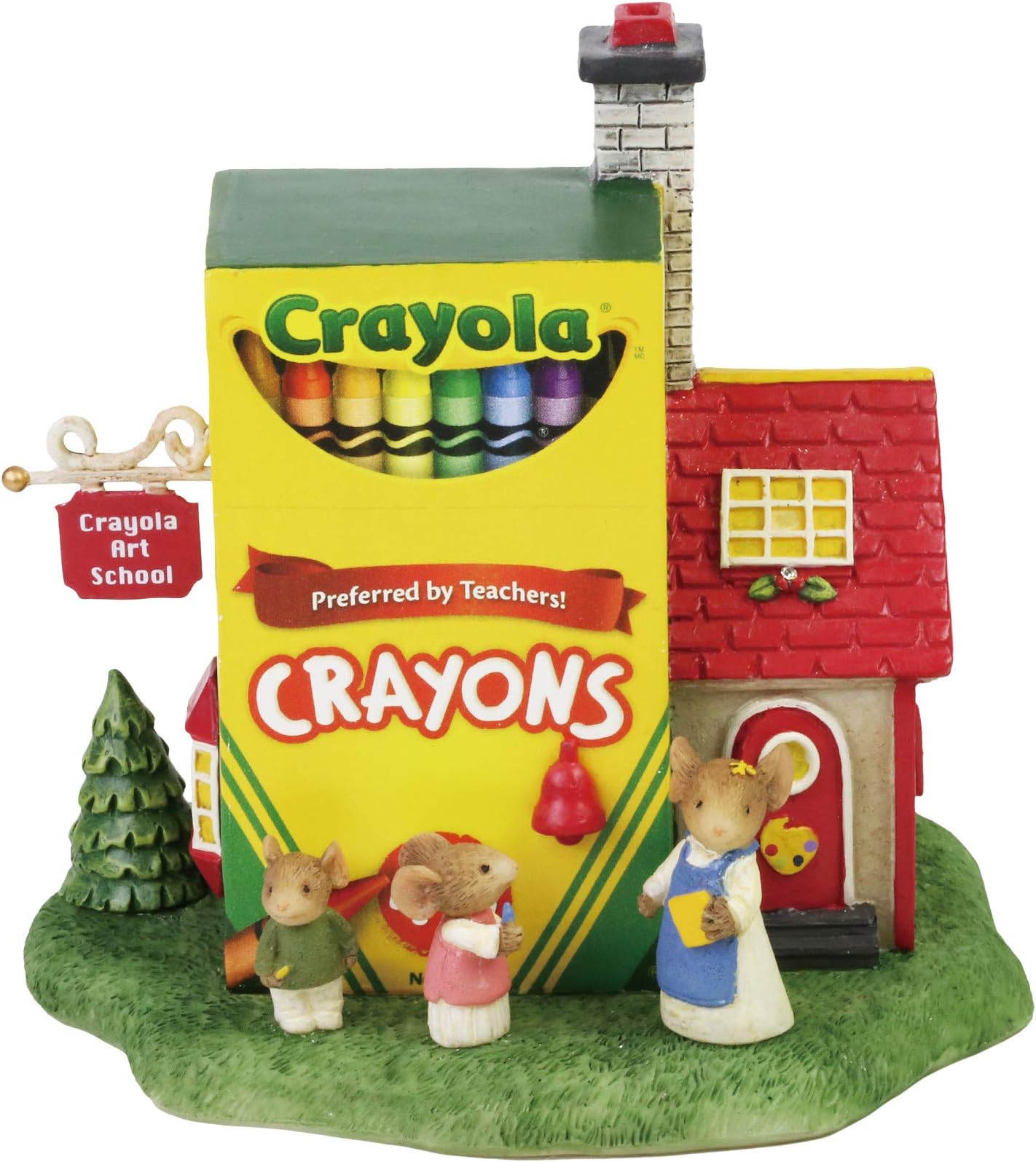 Amazon.com: Enesco Jim Shore Crayola Mouse Miniature Christmas Figurine ...