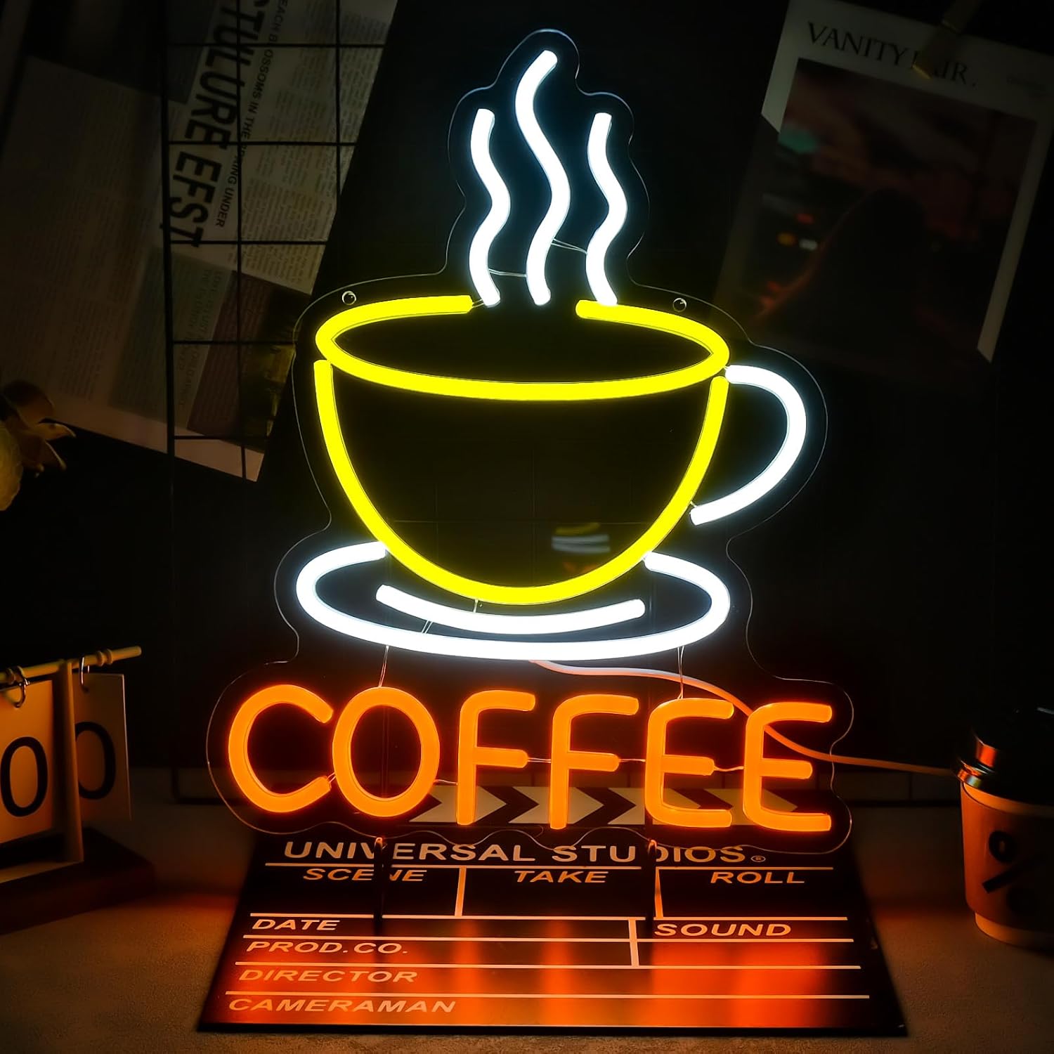 Coffee Neon Sign Dimmable Led Coffee Sign, Bright Neon Coffee Signs for ...