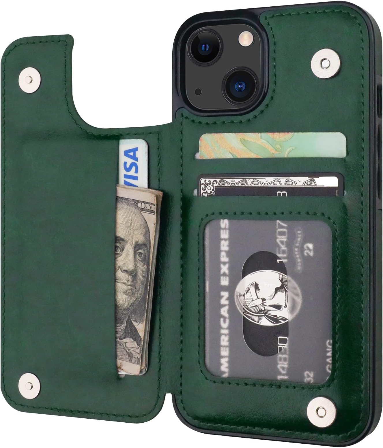 Amazon.com: ONETOP Compatible with iPhone 13 Wallet Case with Card ...