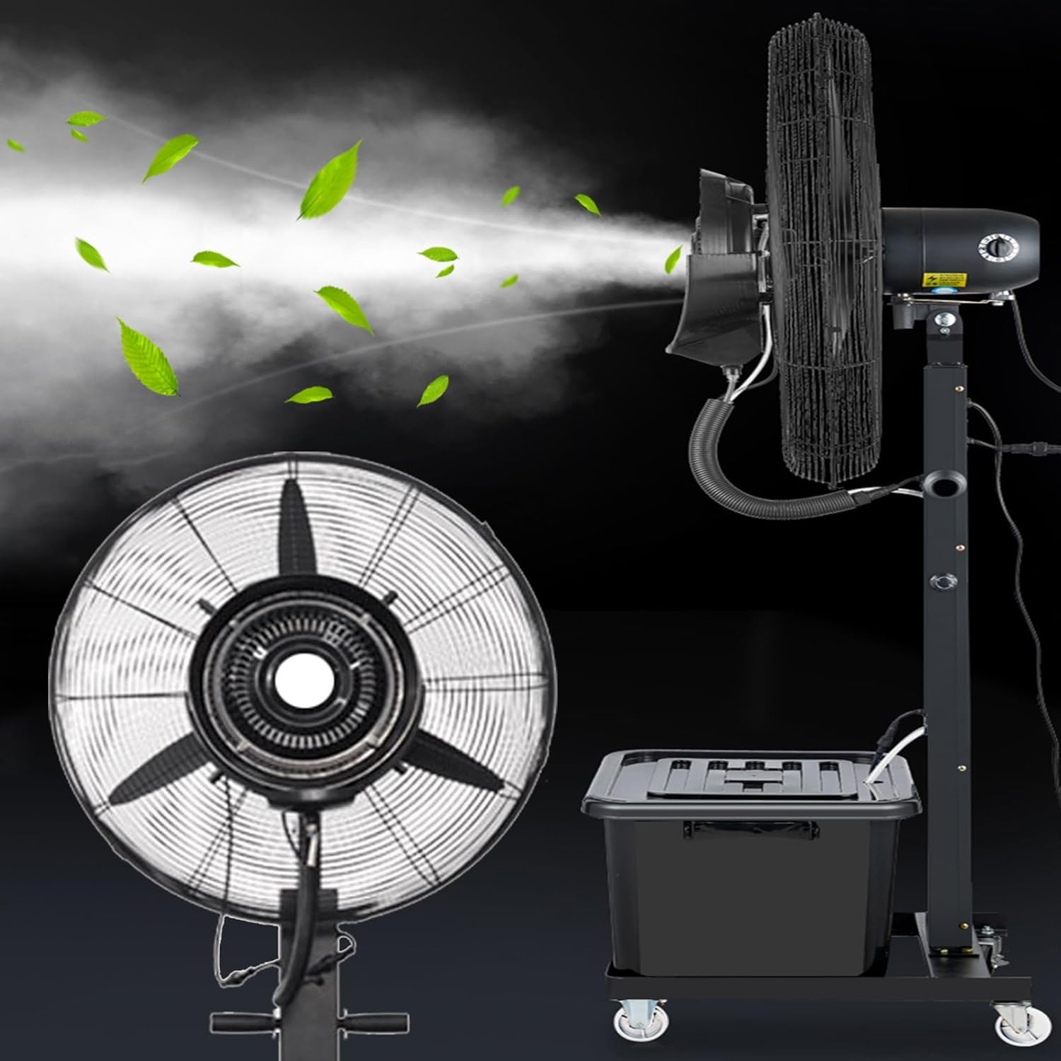 Amazon.com: Misting Fan with 3 Cooling Speeds, 55cm Outdoor Portable ...