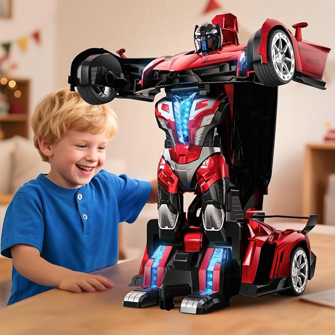 Amazon.com: V991 2-in-1 Transform Robot RC Car, 1:10 Large Transform ...