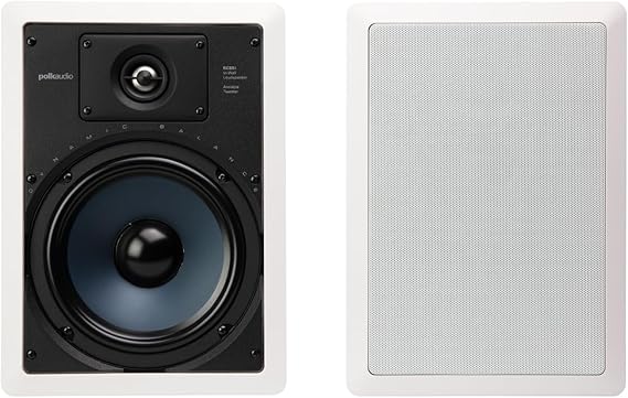 Amazon.com: Polk Audio RC85i 2-Way Premium in-Wall 8" Rectangular ...