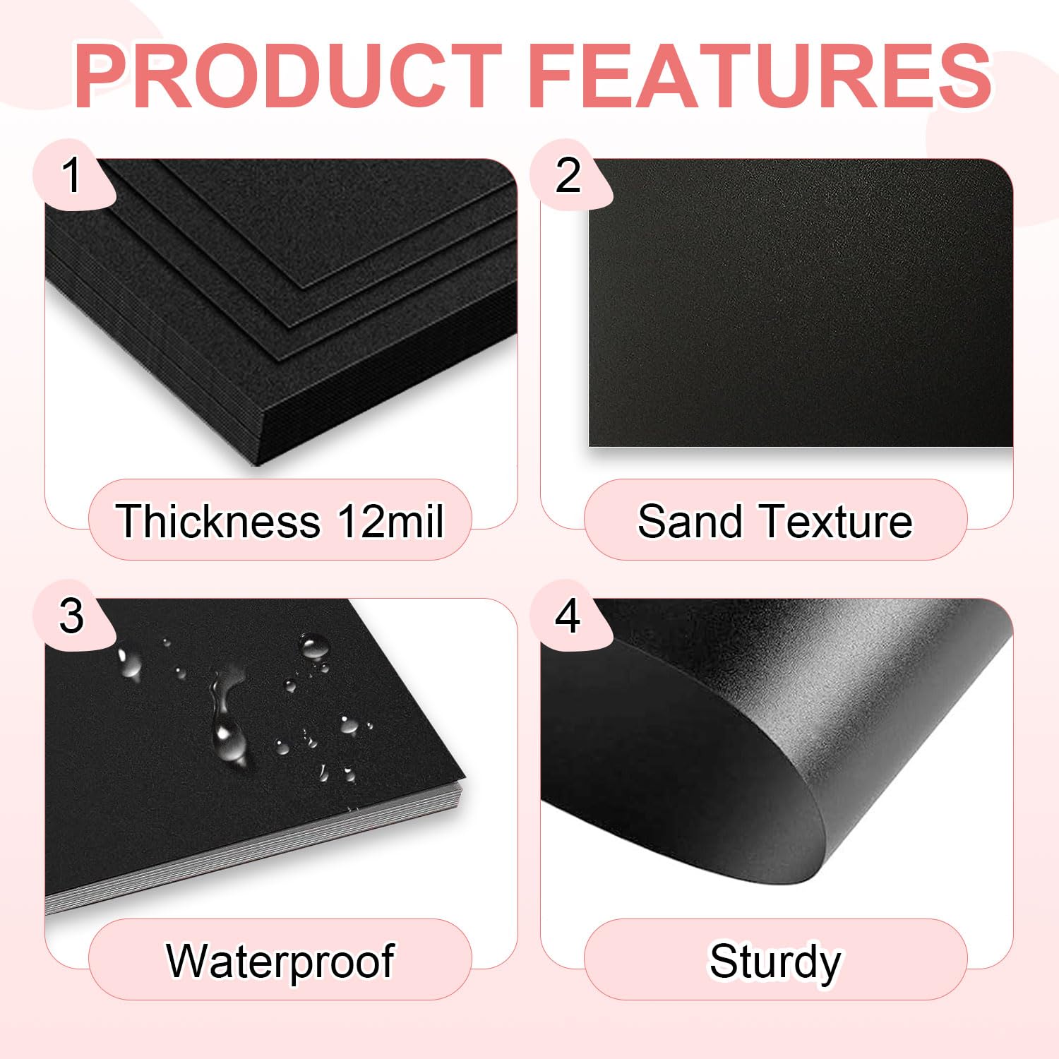 Snapklik.com : 100 Pack 12 Mil Poly Binding Covers,Sand Texture Binding ...