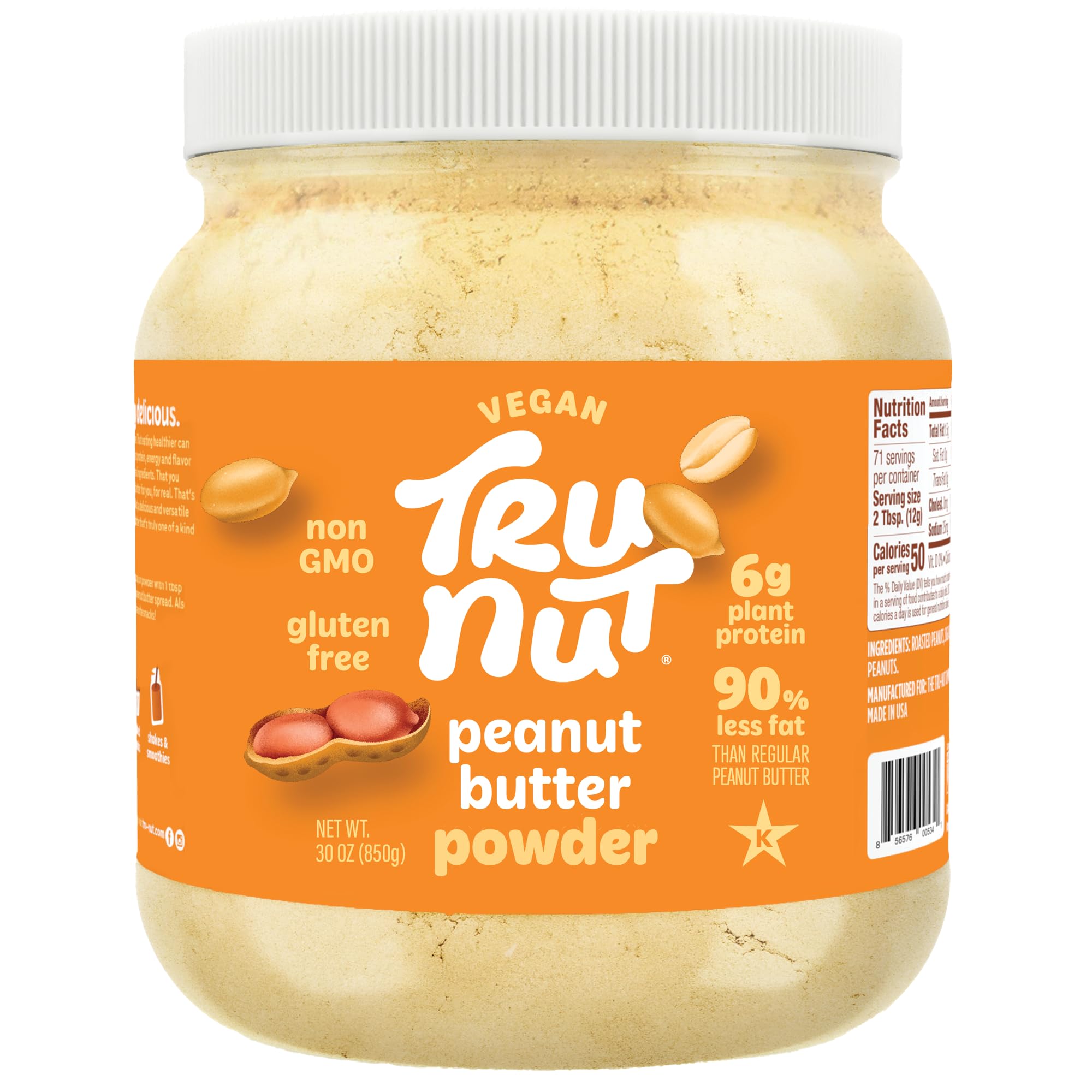 Tru Nut Peanut Butter Powder 6g Of Protein 90 Less | Desertcart QATAR