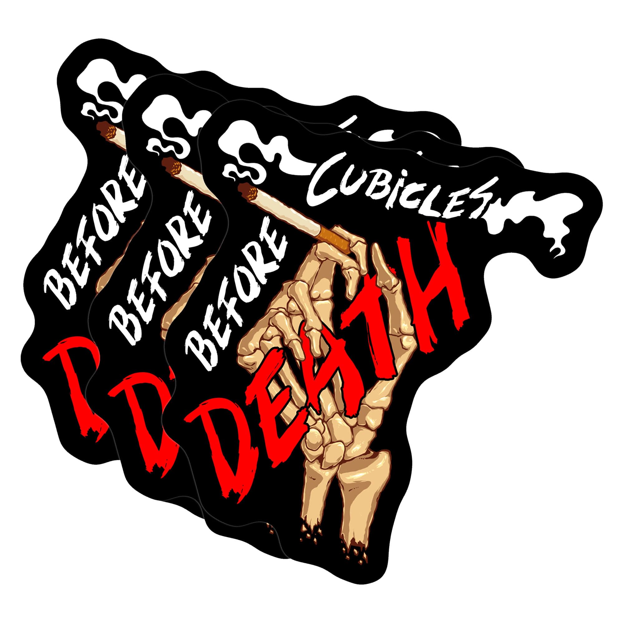 Amazon.com: (3PCS) Death Before Cubicles Hard Hat Sticker Funny Blue ...